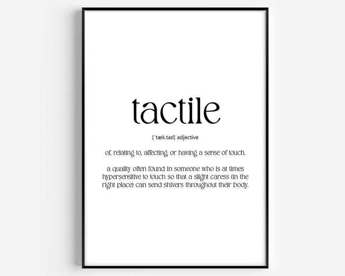 Tactile Definition Print - Magic Posters