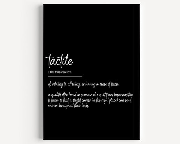 Tactile Definition Print - Magic Posters