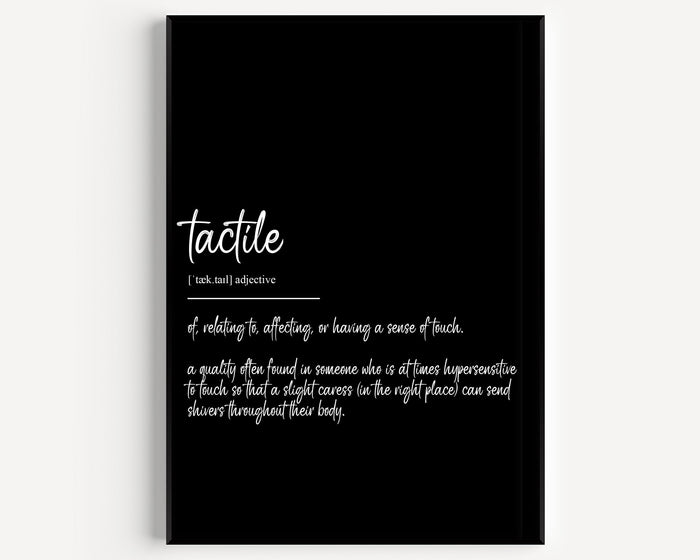 Tactile Definition Print - Magic Posters