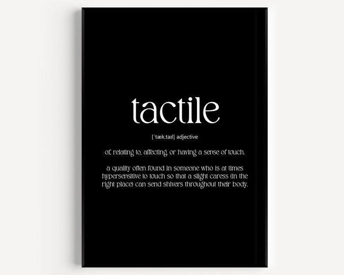 Tactile Definition Print - Magic Posters