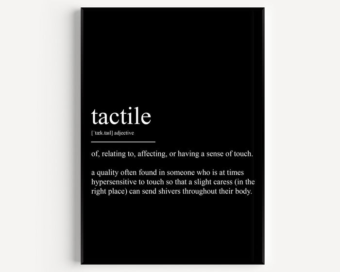 Tactile Definition Print - Magic Posters