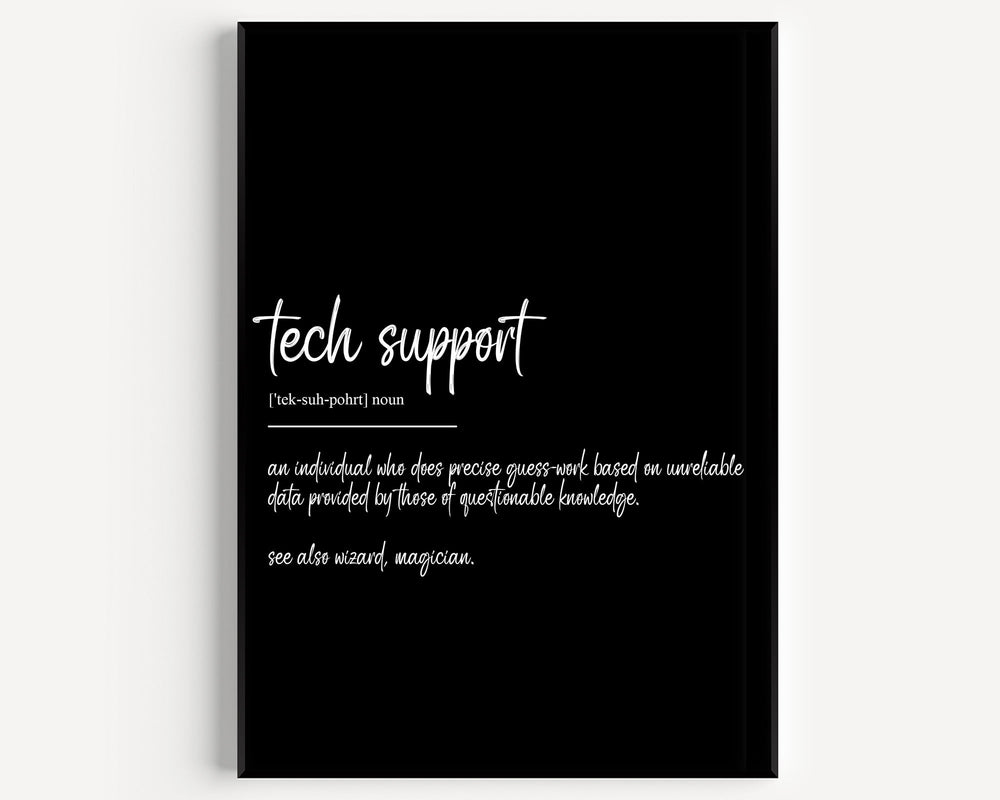 Tech Support Definition Print - Magic Posters