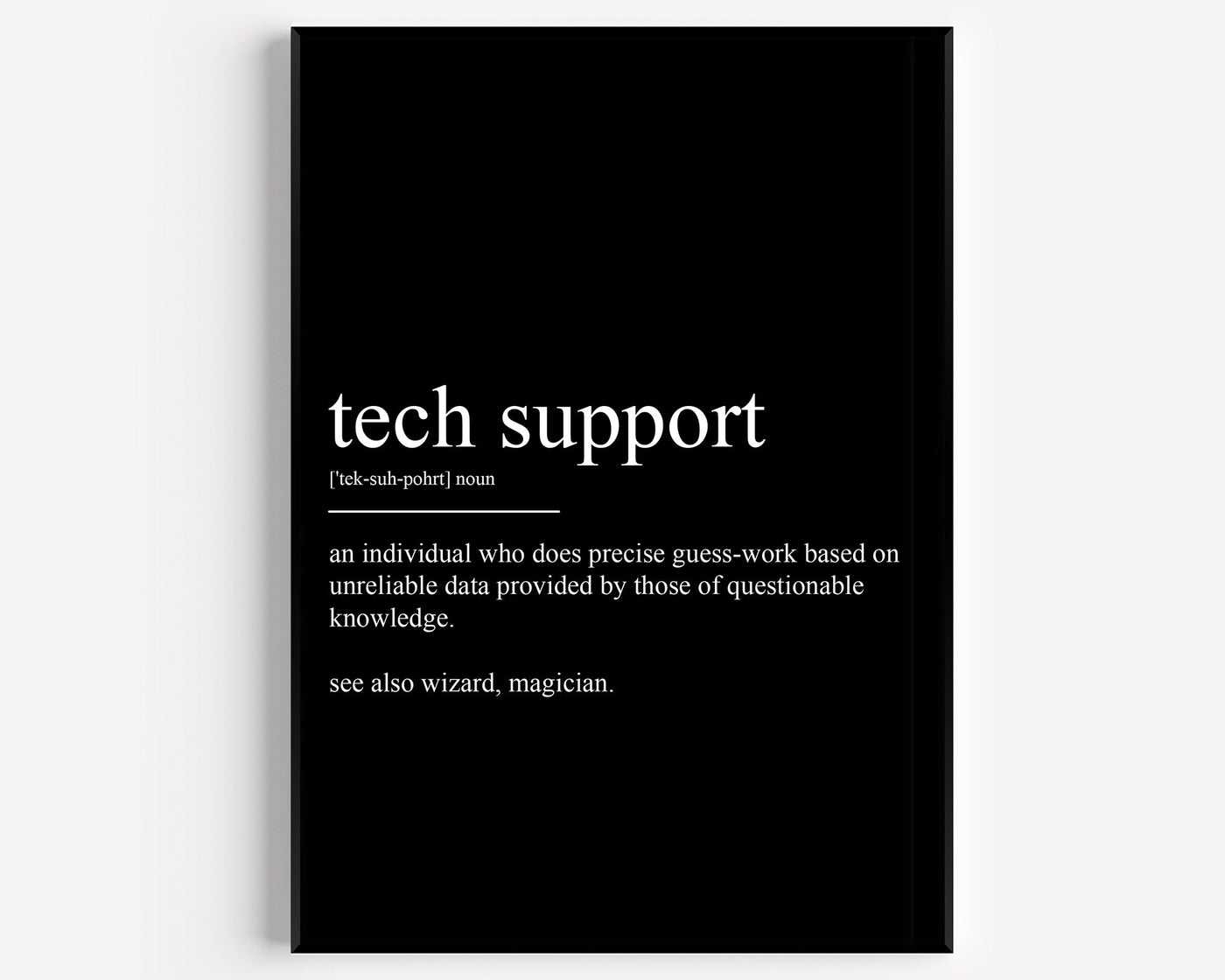 Tech Support Definition Print - Magic Posters
