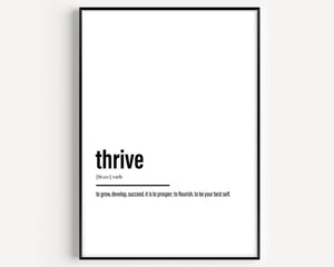 Thrive Definition Print - Magic Posters