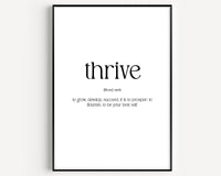 Thrive Definition Print - Magic Posters
