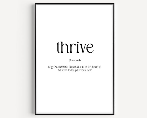 Thrive Definition Print - Magic Posters