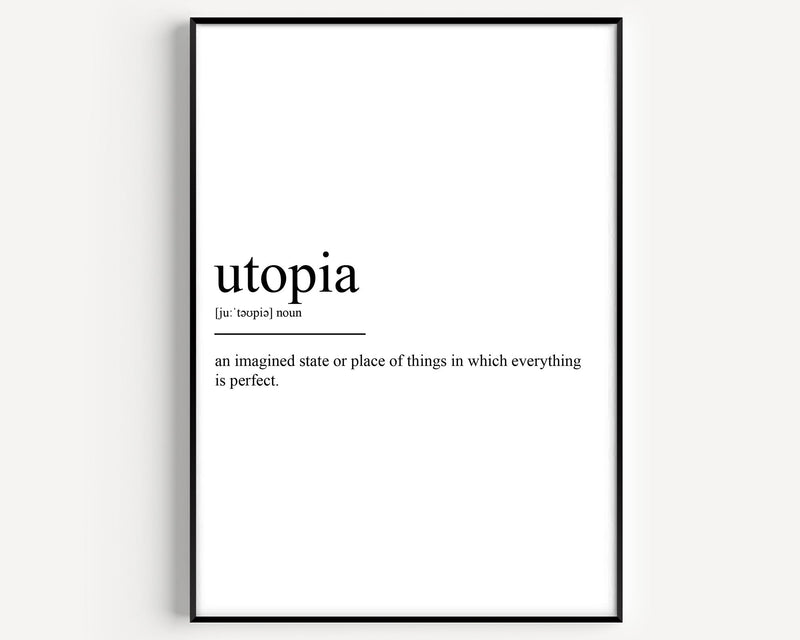 Utopia Definition Print - Magic Posters