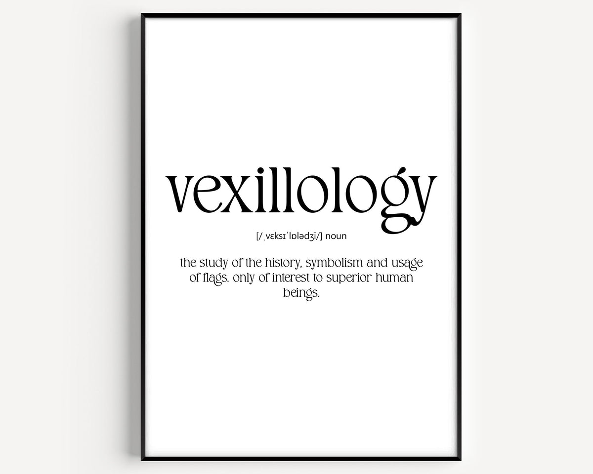 Vexillology Definition Print - Magic Posters
