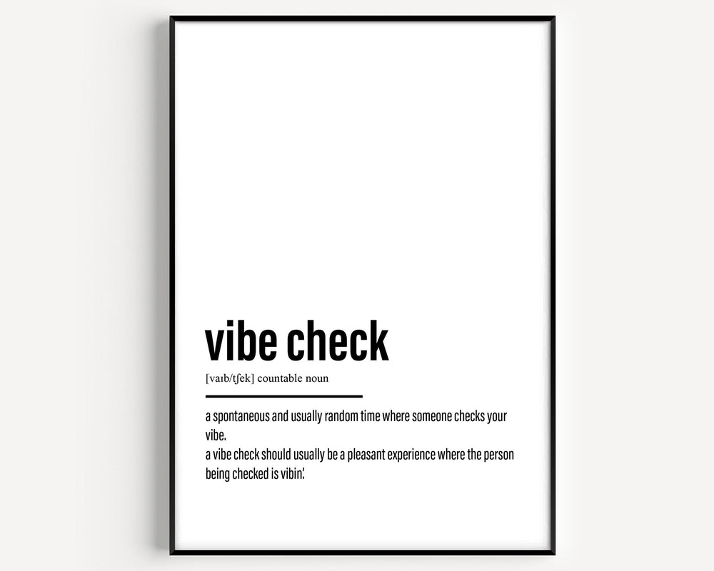 Vibe Check Definition Print - Magic Posters