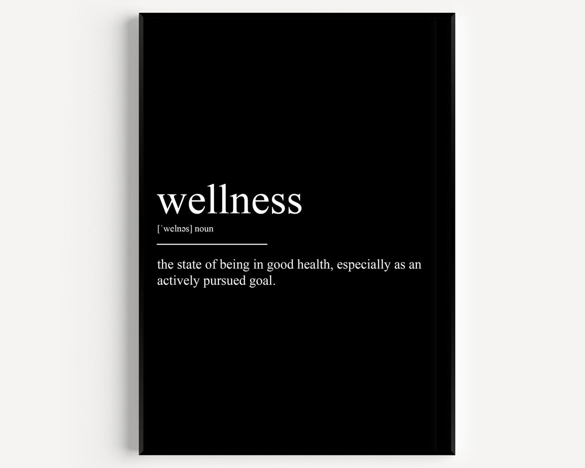 Wellness Definition Print - Magic Posters