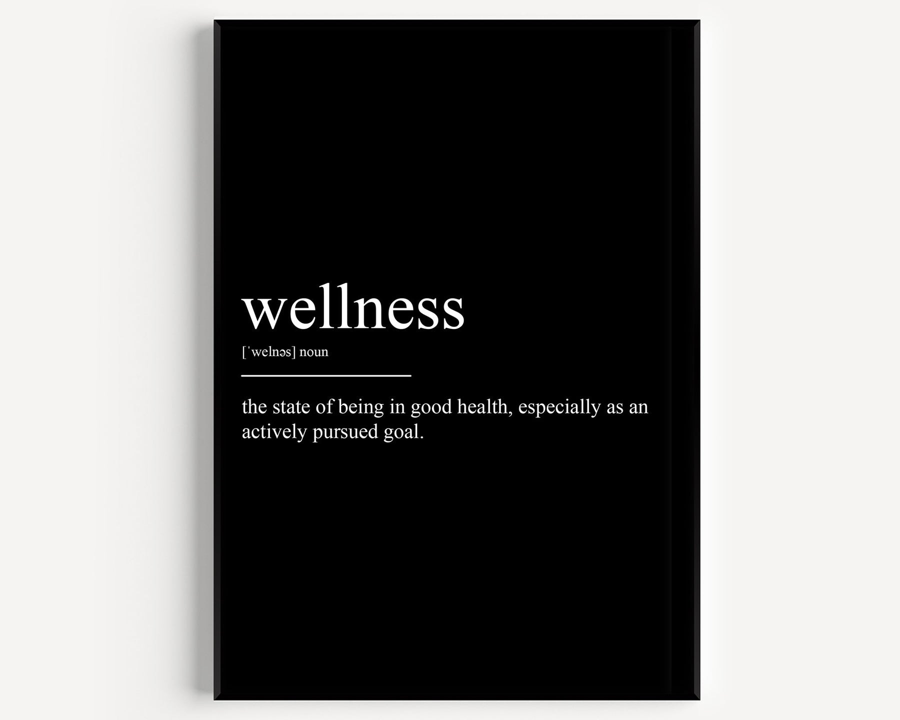 Wellness Definition Print - Magic Posters
