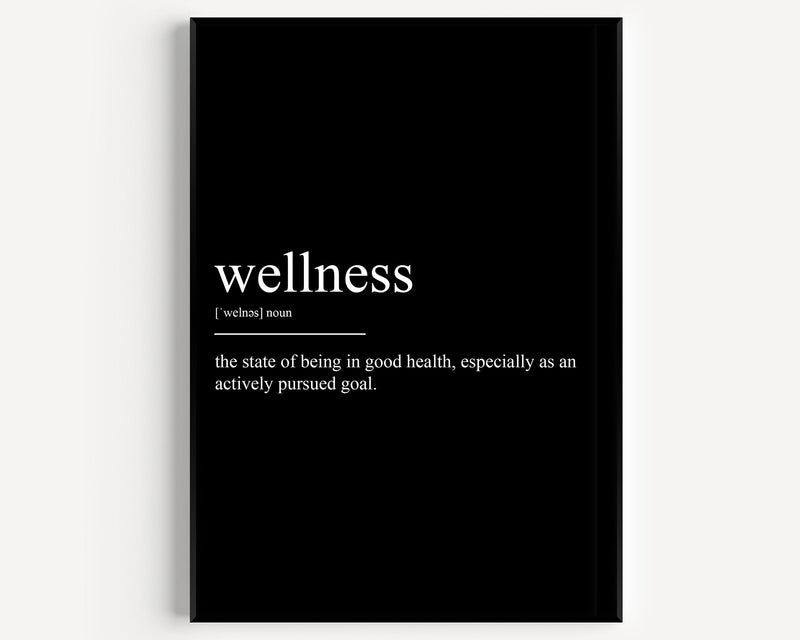 Wellness Definition Print - Magic Posters