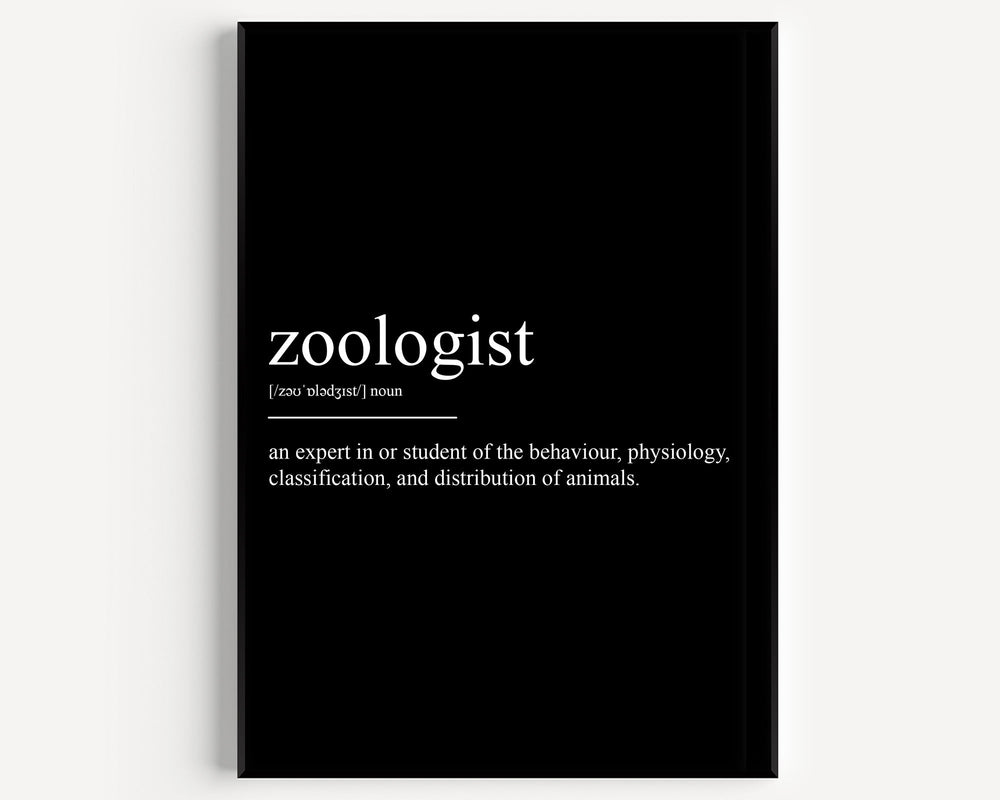 Zoologist Definition Print - Magic Posters