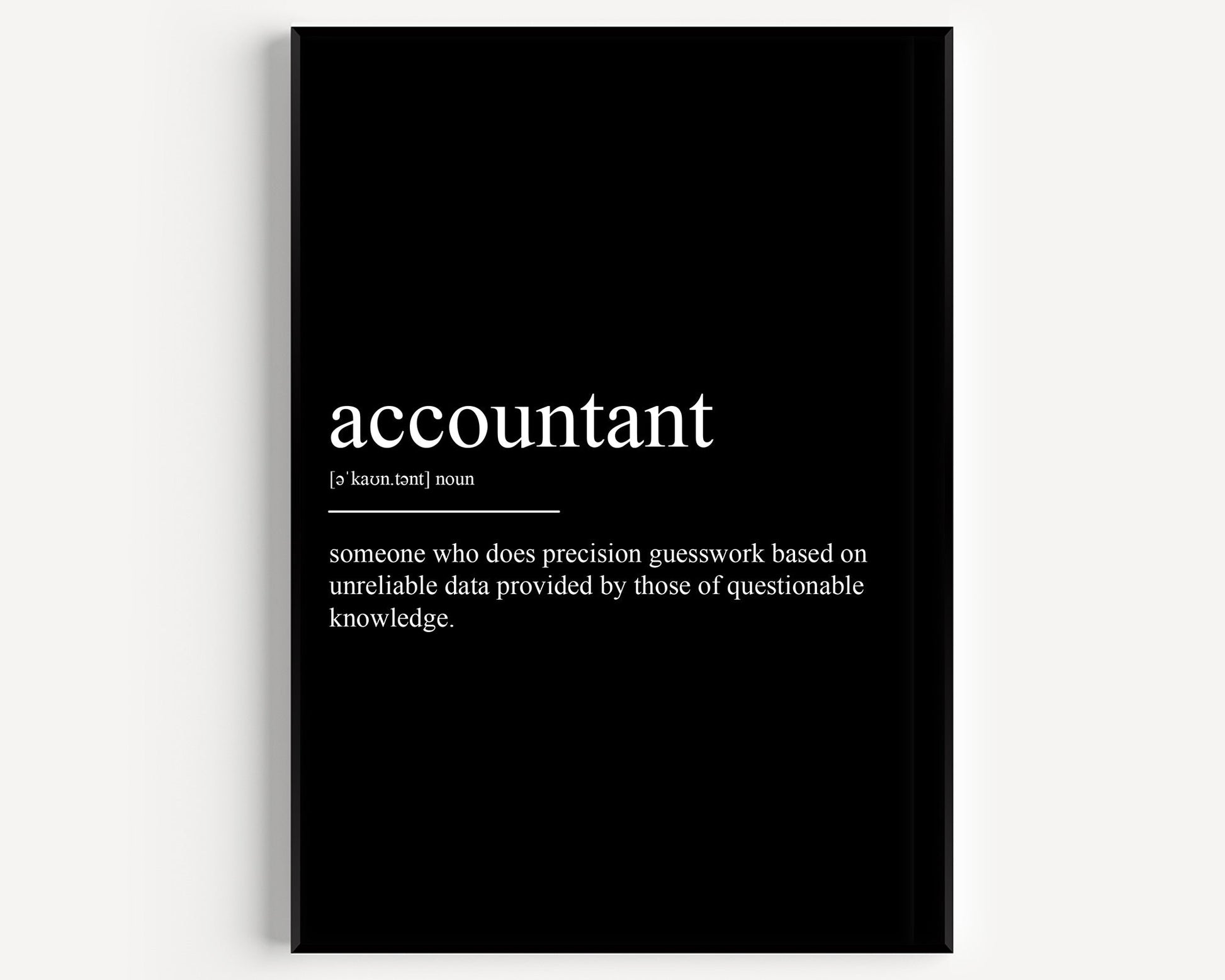 Accountant Definition Print - Magic Posters
