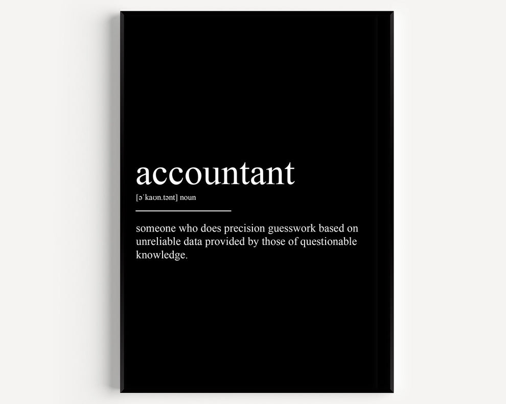 Accountant Definition Print - Magic Posters