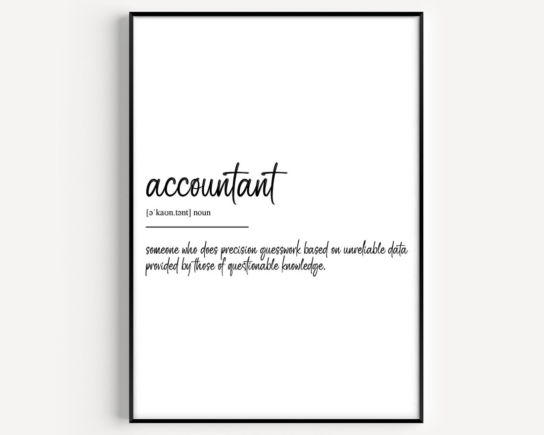 Accountant Definition Print - Magic Posters