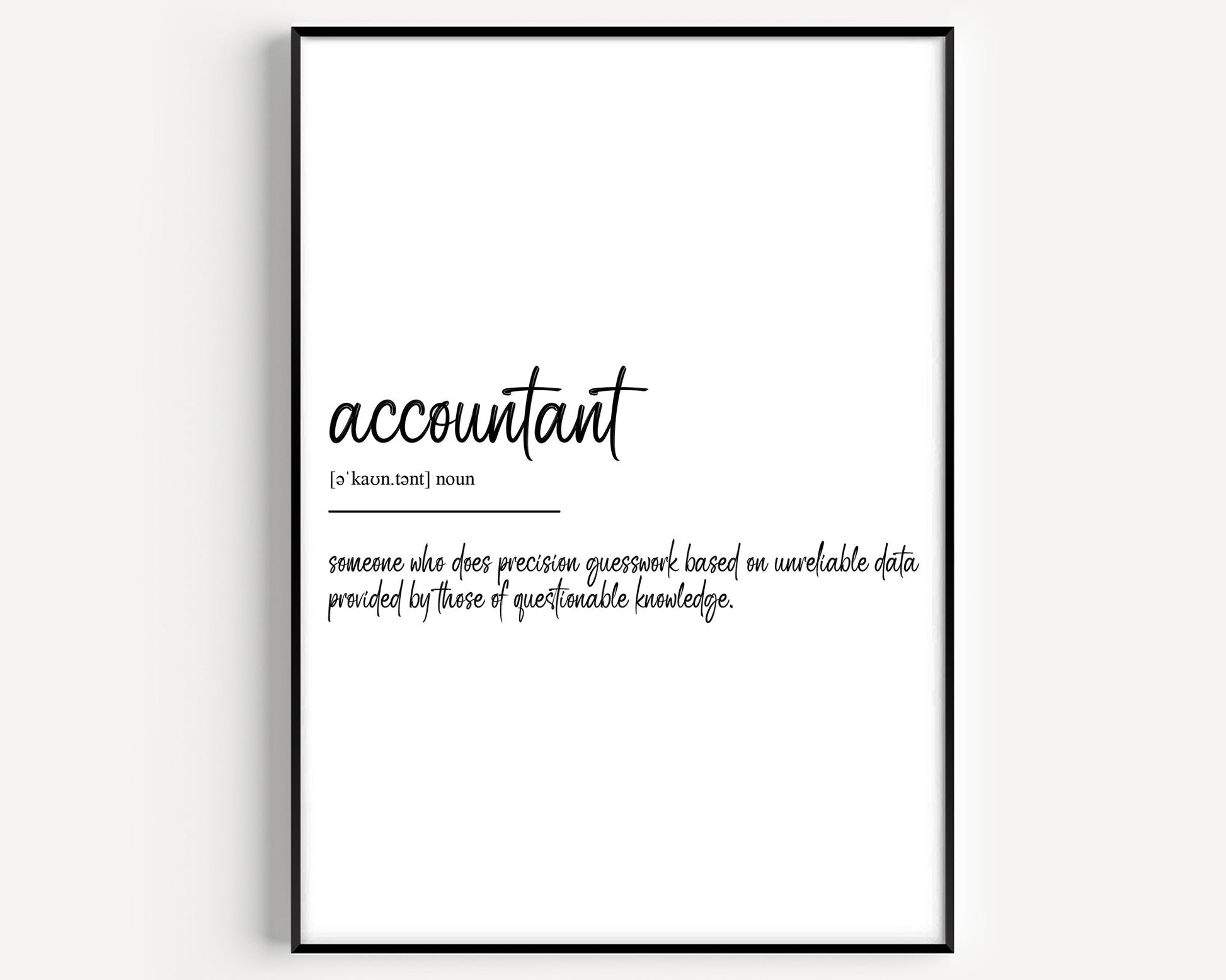 Accountant Definition Print - Magic Posters