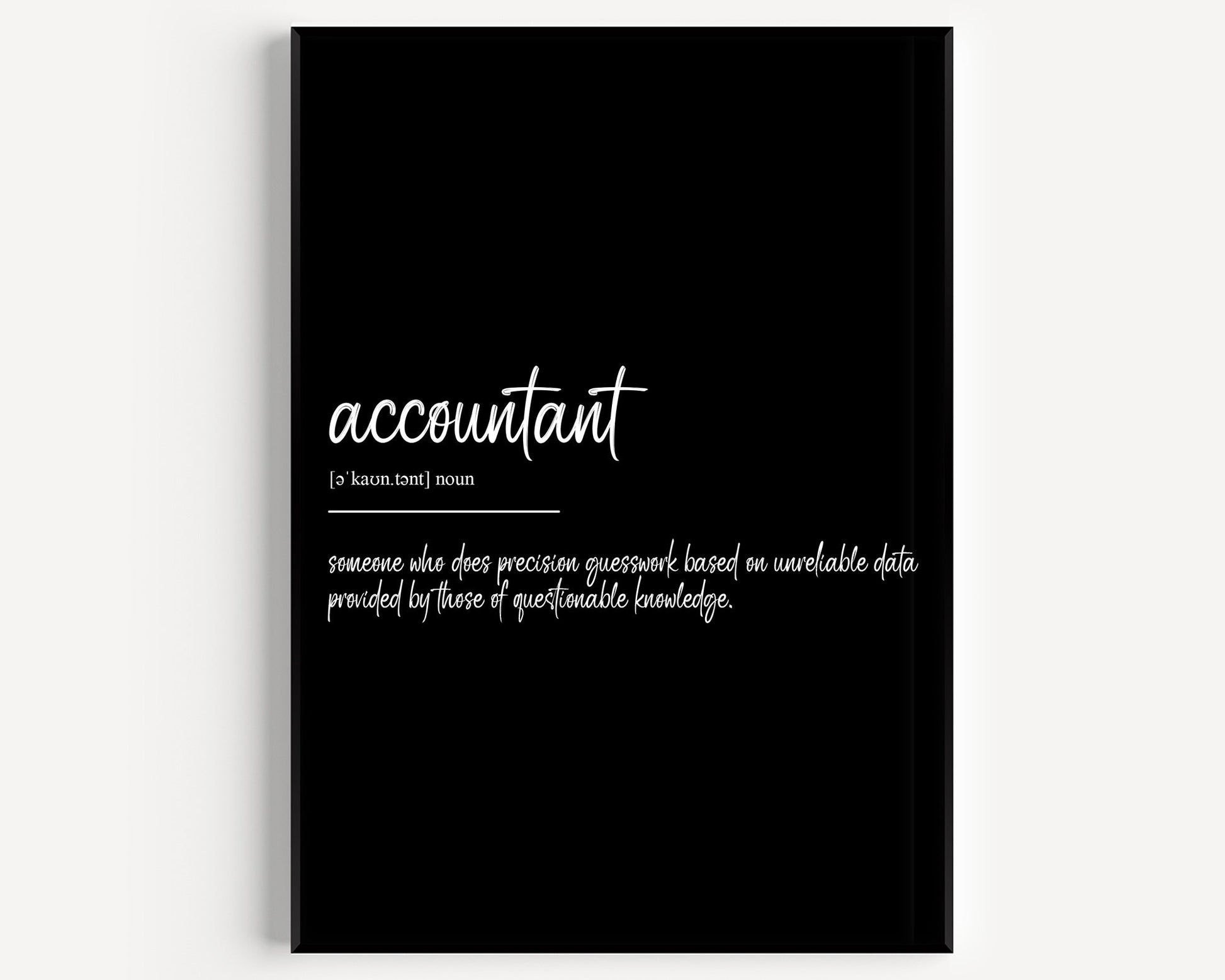 Accountant Definition Print - Magic Posters