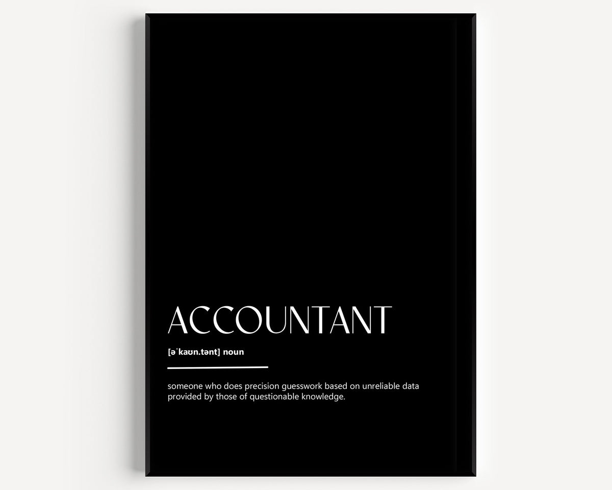 Accountant Definition Print - Magic Posters