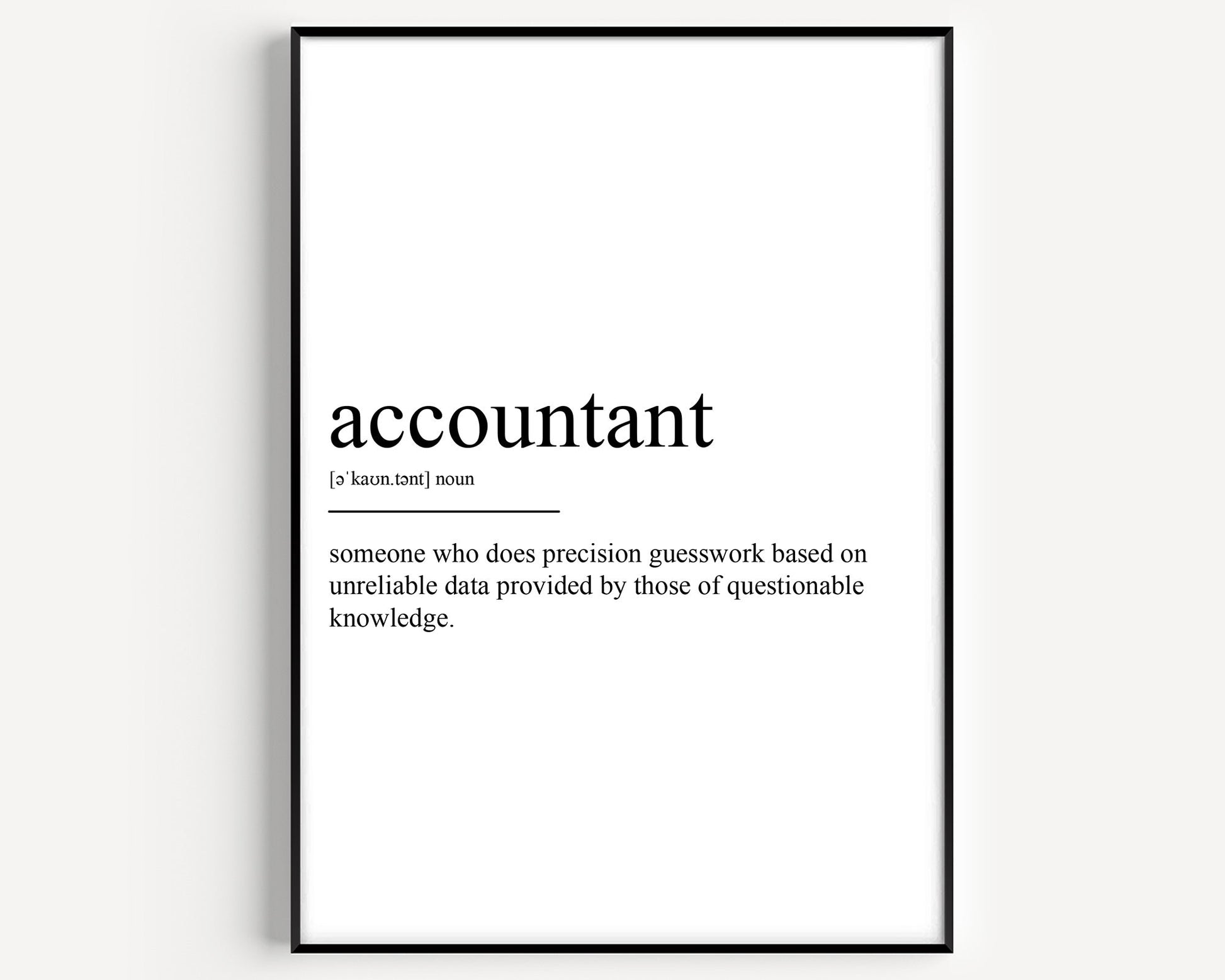 Accountant Definition Print - Magic Posters