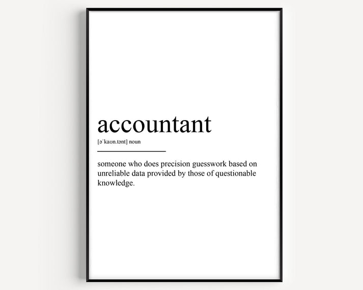 Accountant Definition Print - Magic Posters
