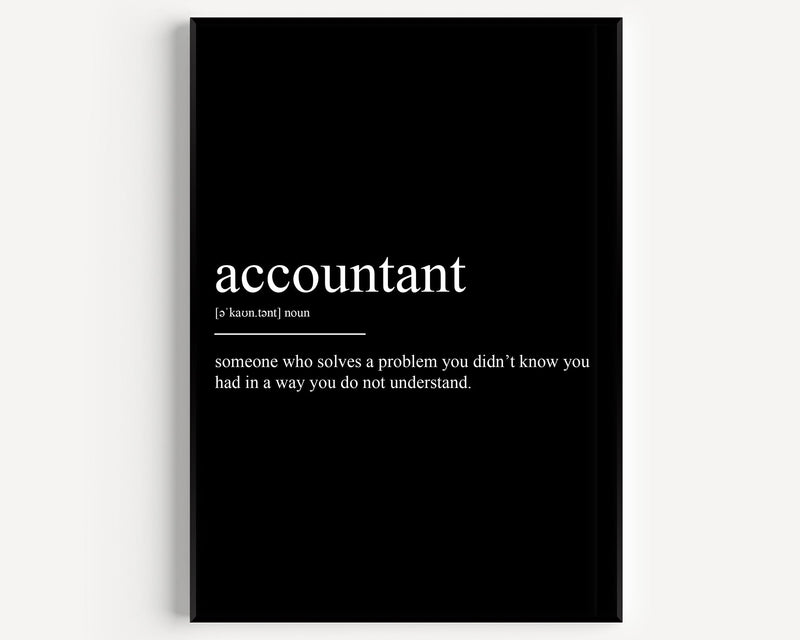 Accountant Definition Print V2 - Magic Posters