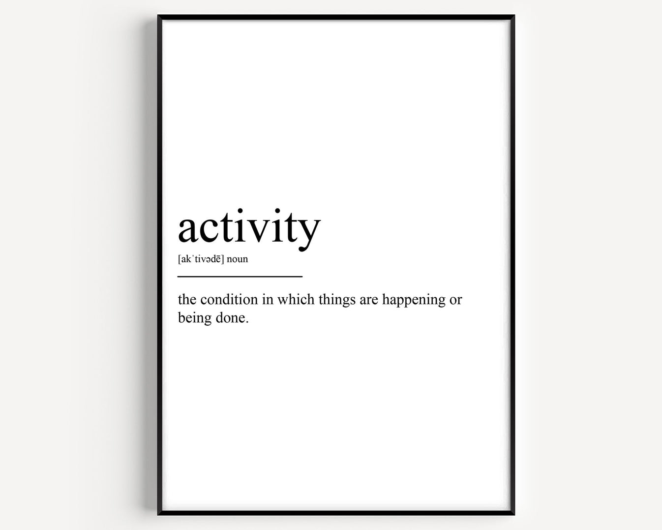 Activity Definition Print - Magic Posters