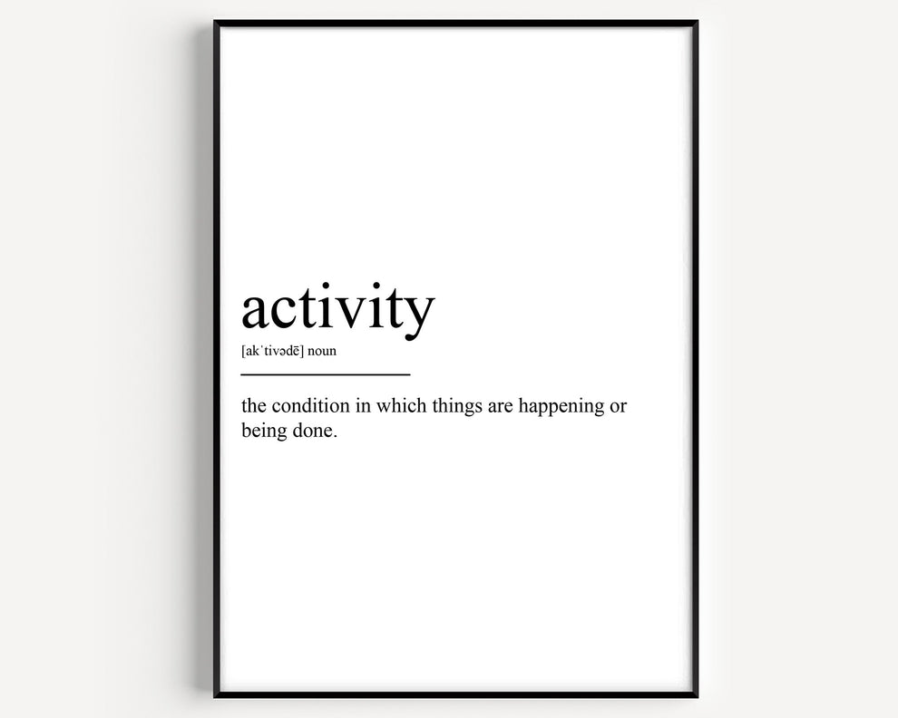 Activity Definition Print - Magic Posters