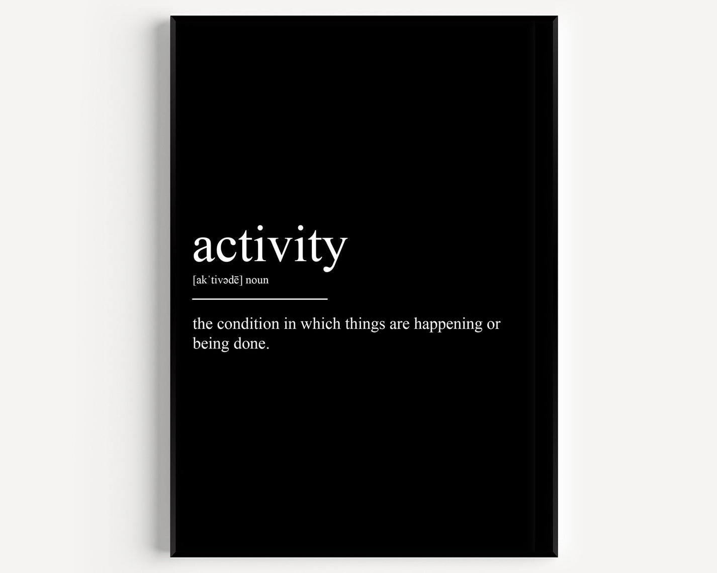 Activity Definition Print - Magic Posters
