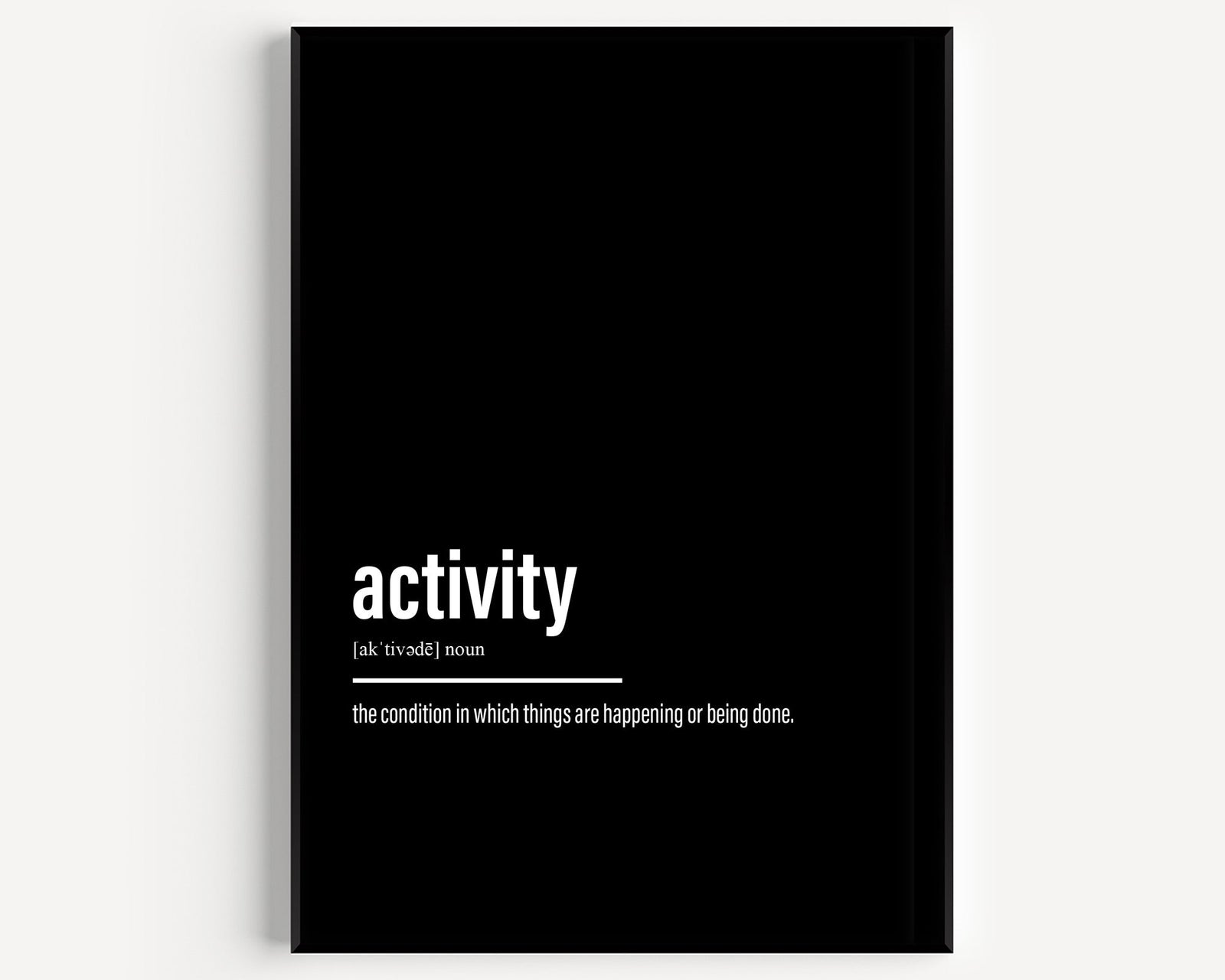 Activity Definition Print - Magic Posters