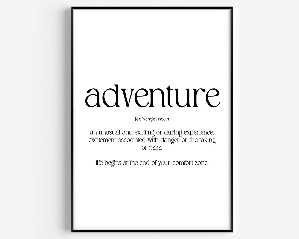 Adventure Definition Print - Magic Posters