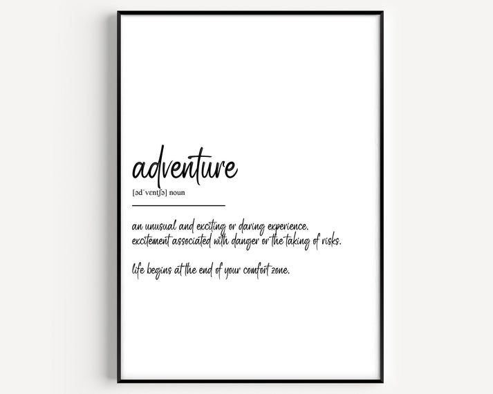 Adventure Definition Print - Magic Posters
