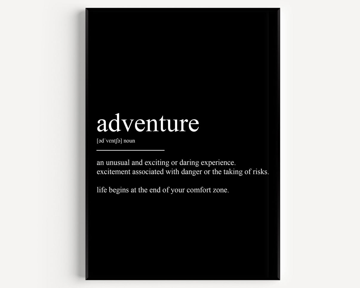 Adventure Definition Print - Magic Posters