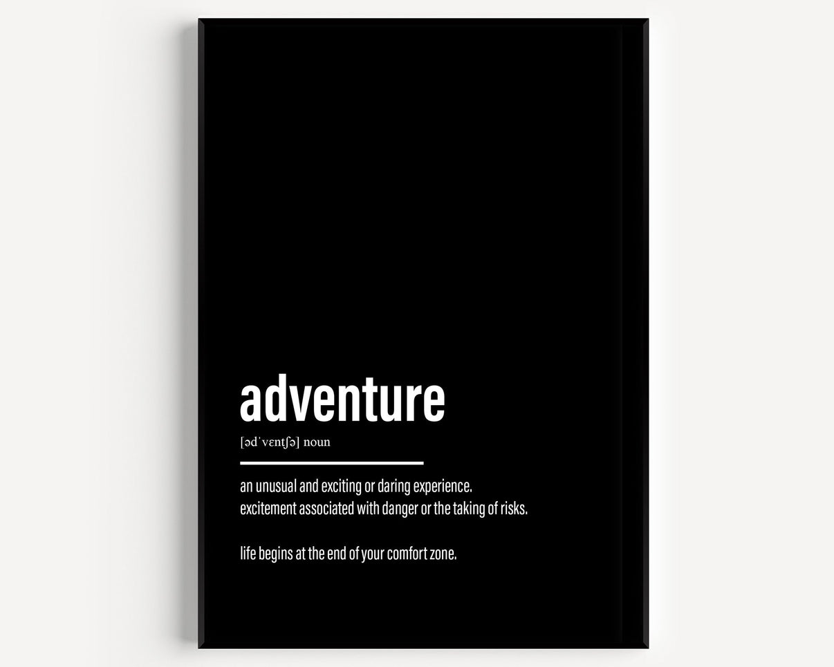 Adventure Definition Print - Magic Posters