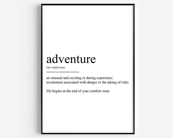 Adventure Definition Print - Magic Posters