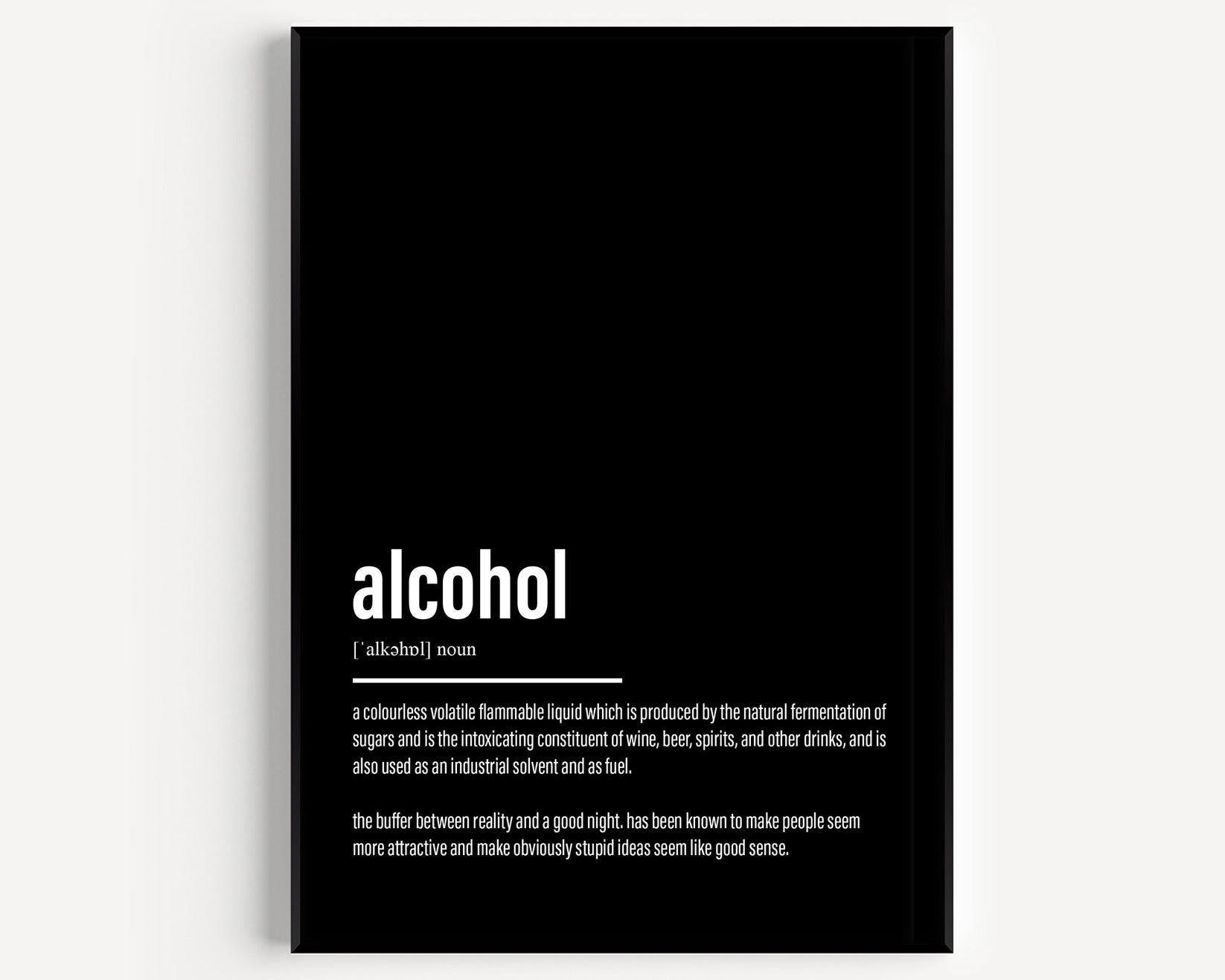 Alcohol Definition Print - Magic Posters