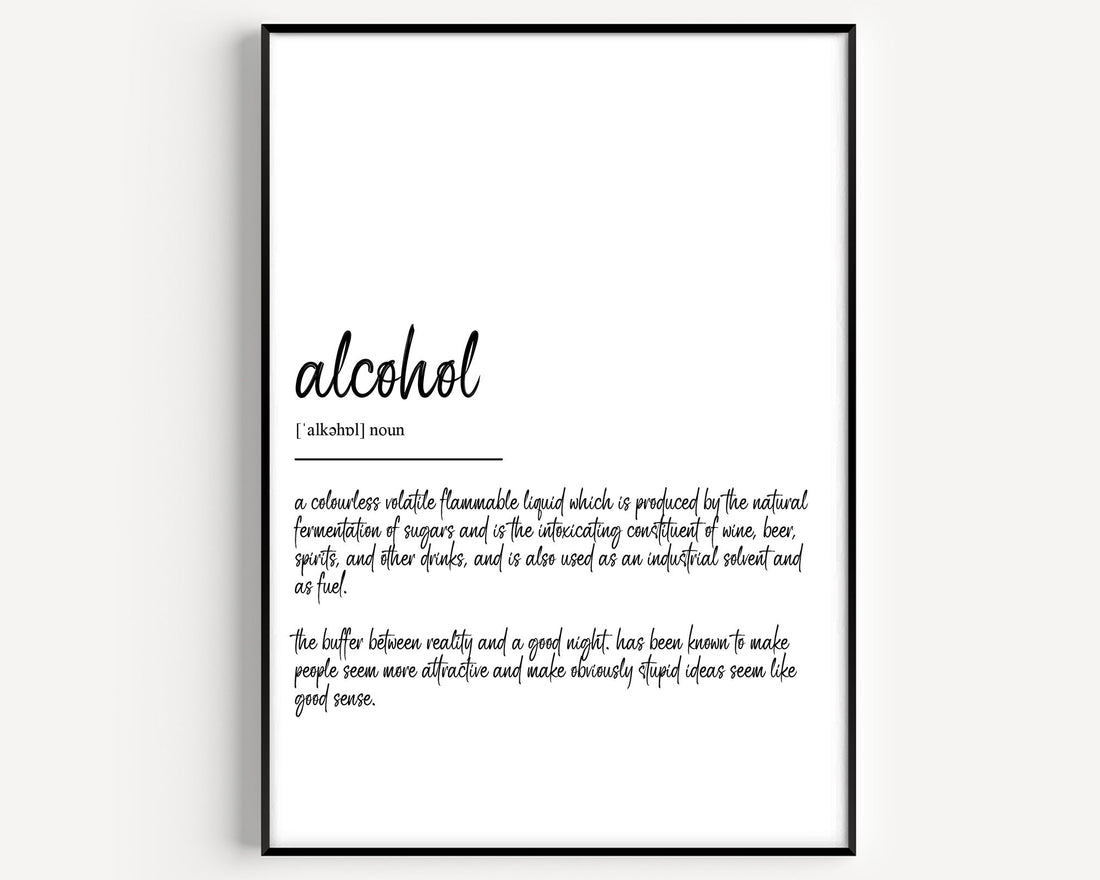Alcohol Definition Print - Magic Posters