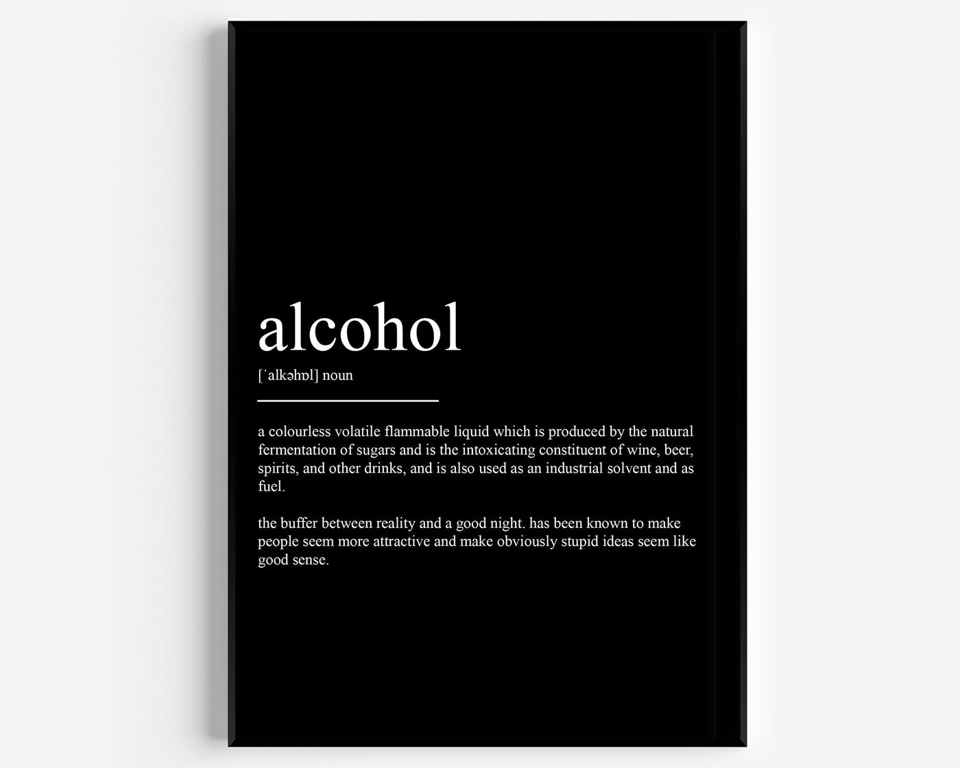 Alcohol Definition Print - Magic Posters