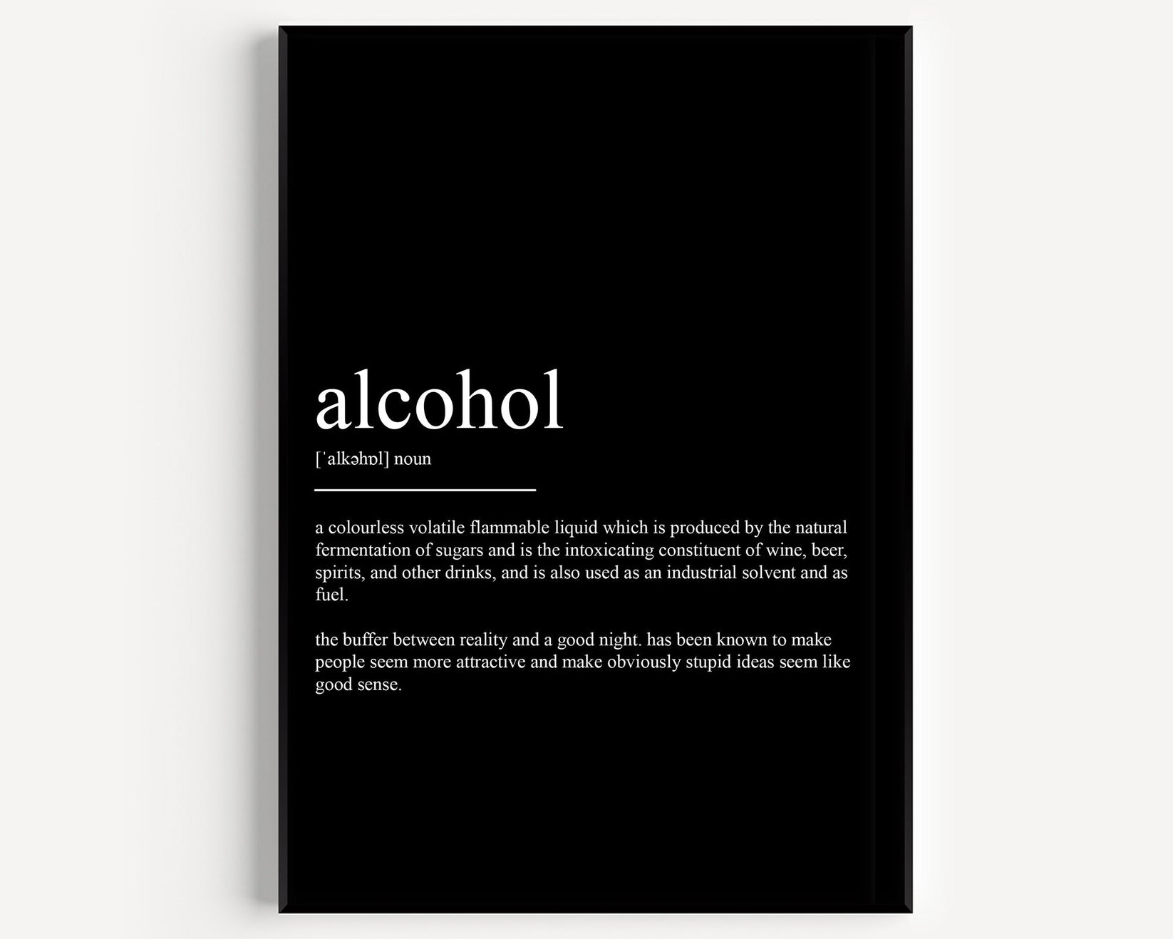 Alcohol Definition Print - Magic Posters