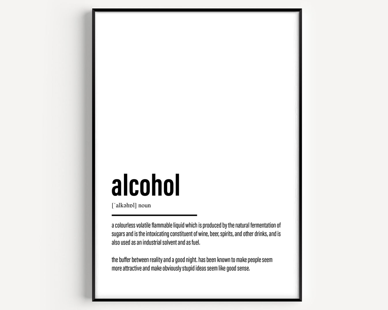 Alcohol Definition Print - Magic Posters