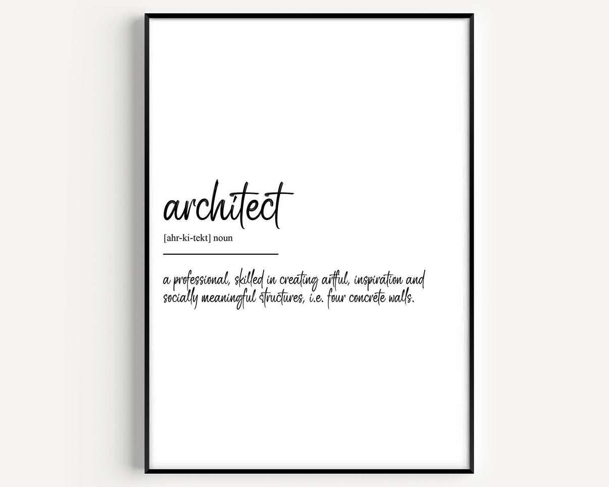 Architect Definition Print - Magic Posters