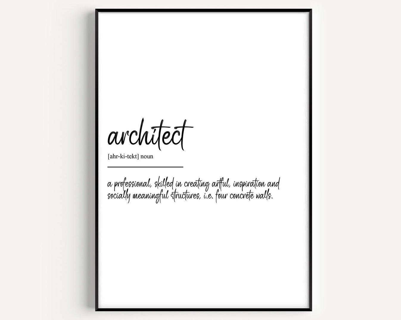 Architect Definition Print - Magic Posters