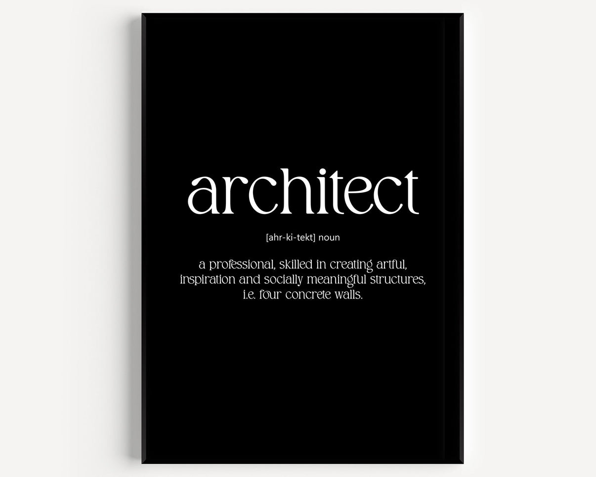 Architect Definition Print - Magic Posters