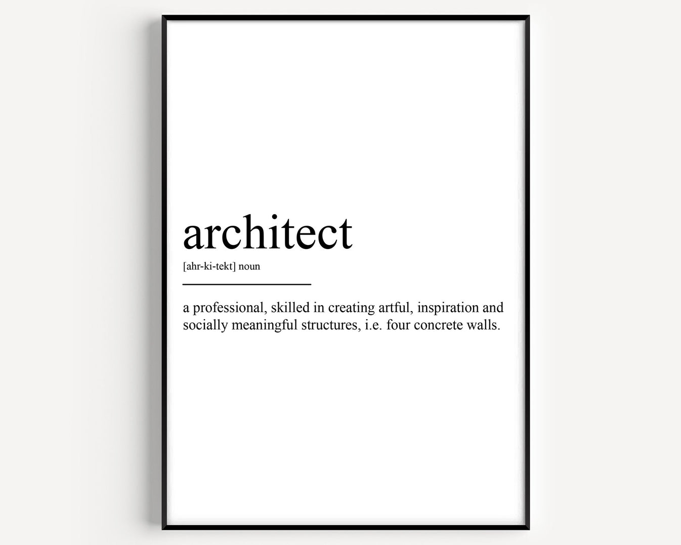 Architect Definition Print - Magic Posters