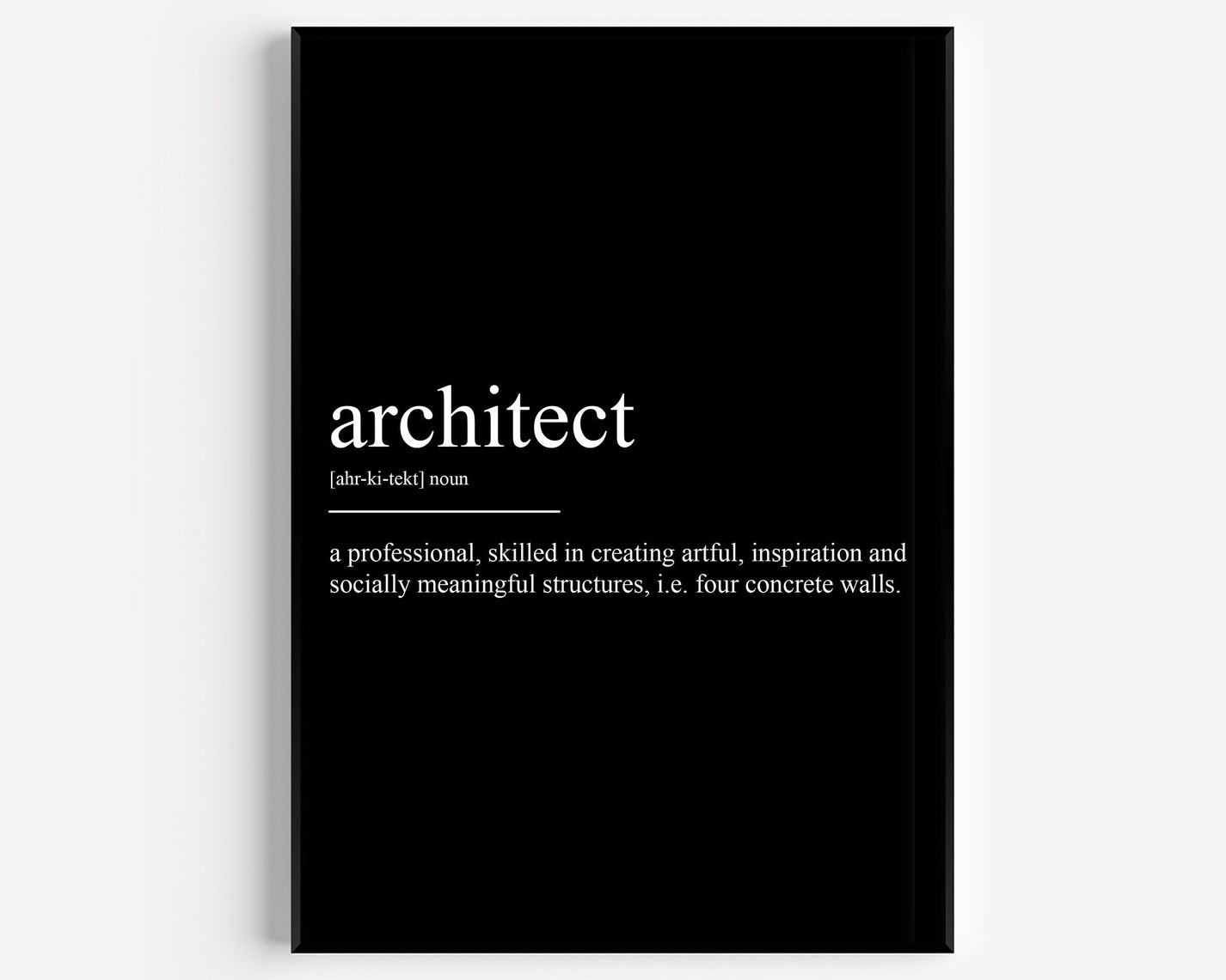 Architect Definition Print - Magic Posters