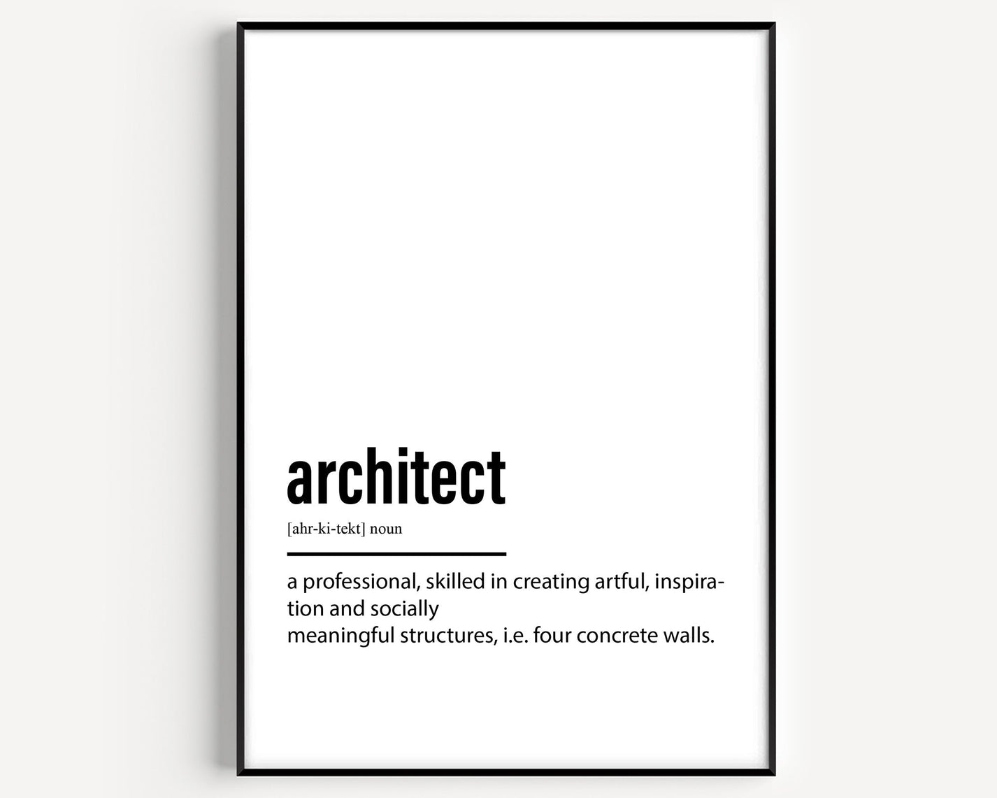 Architect Definition Print - Magic Posters