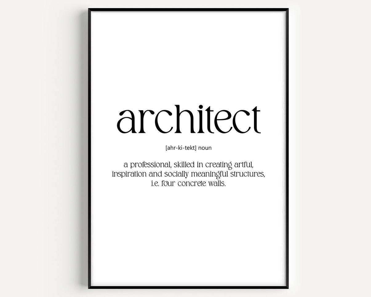 Architect Definition Print - Magic Posters