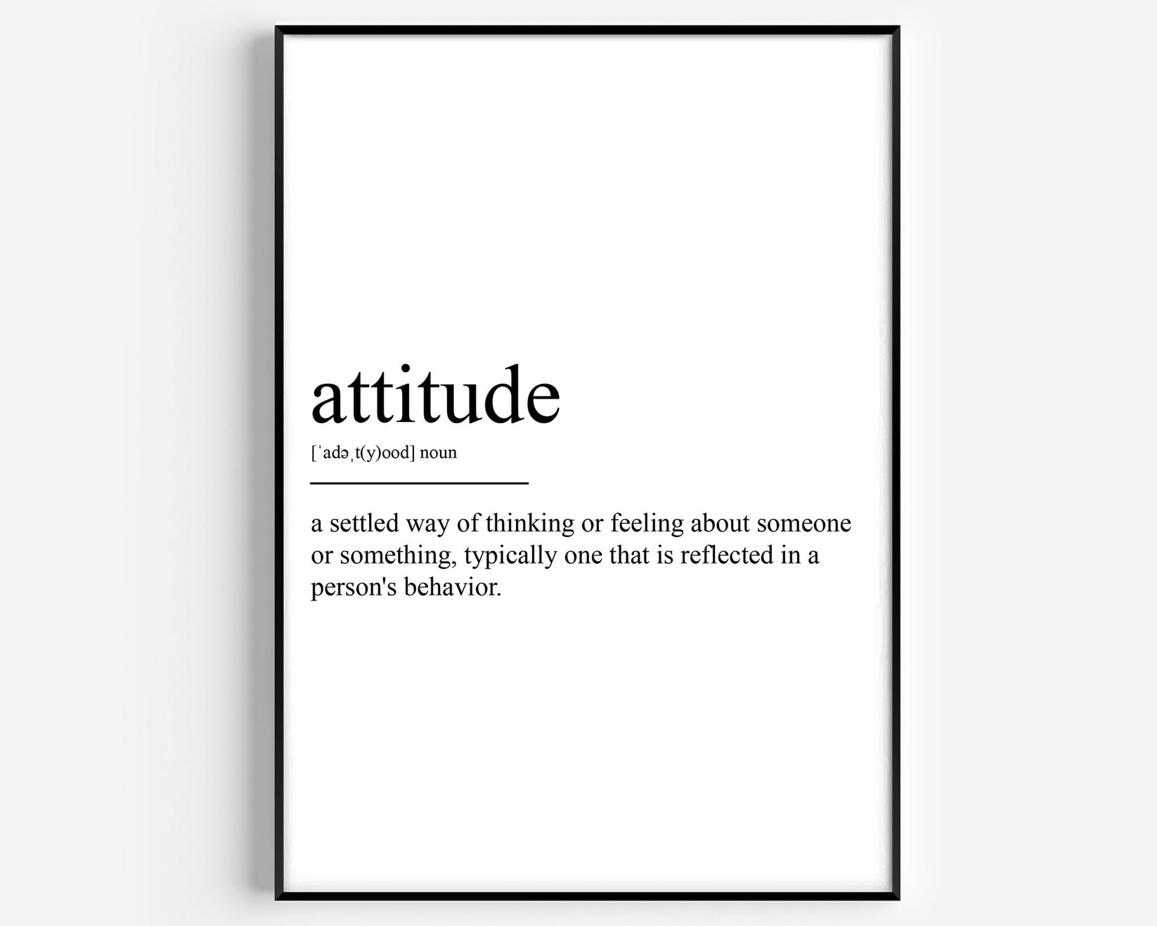 Attitude Definition Print - Magic Posters