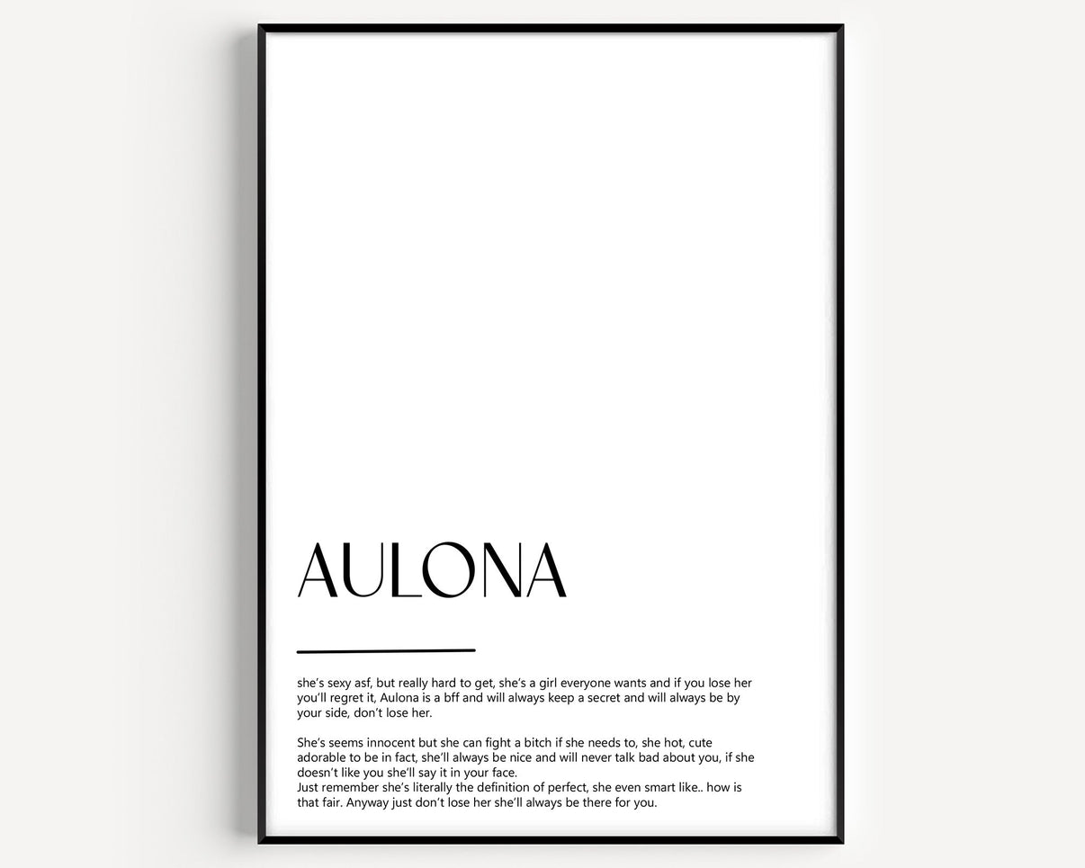 Aulona Definition Print - Magic Posters