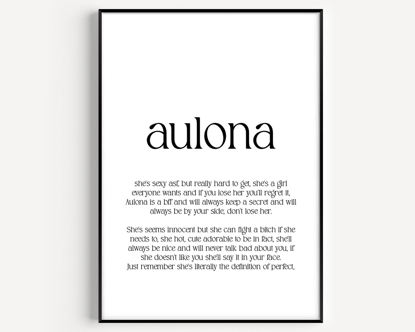 Aulona Definition Print - Magic Posters